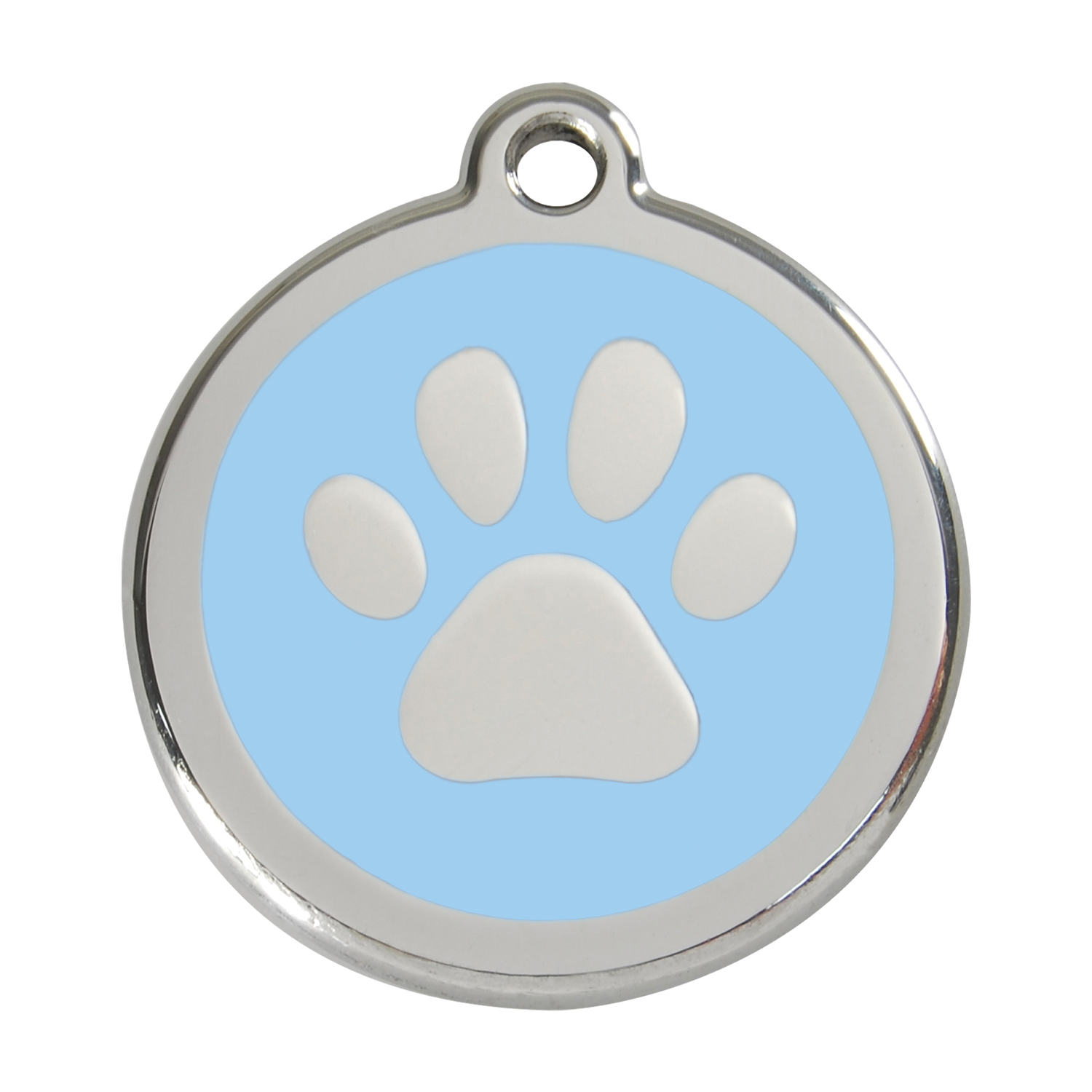 Red Dingo Stainless Steel & Enamel Paw Prints Dog ID Tag – PupLife Dog ...