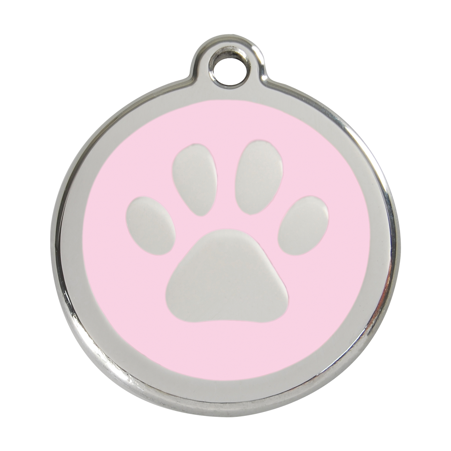Red Dingo Stainless Steel & Enamel Paw Prints Dog ID Tag – PupLife Dog ...