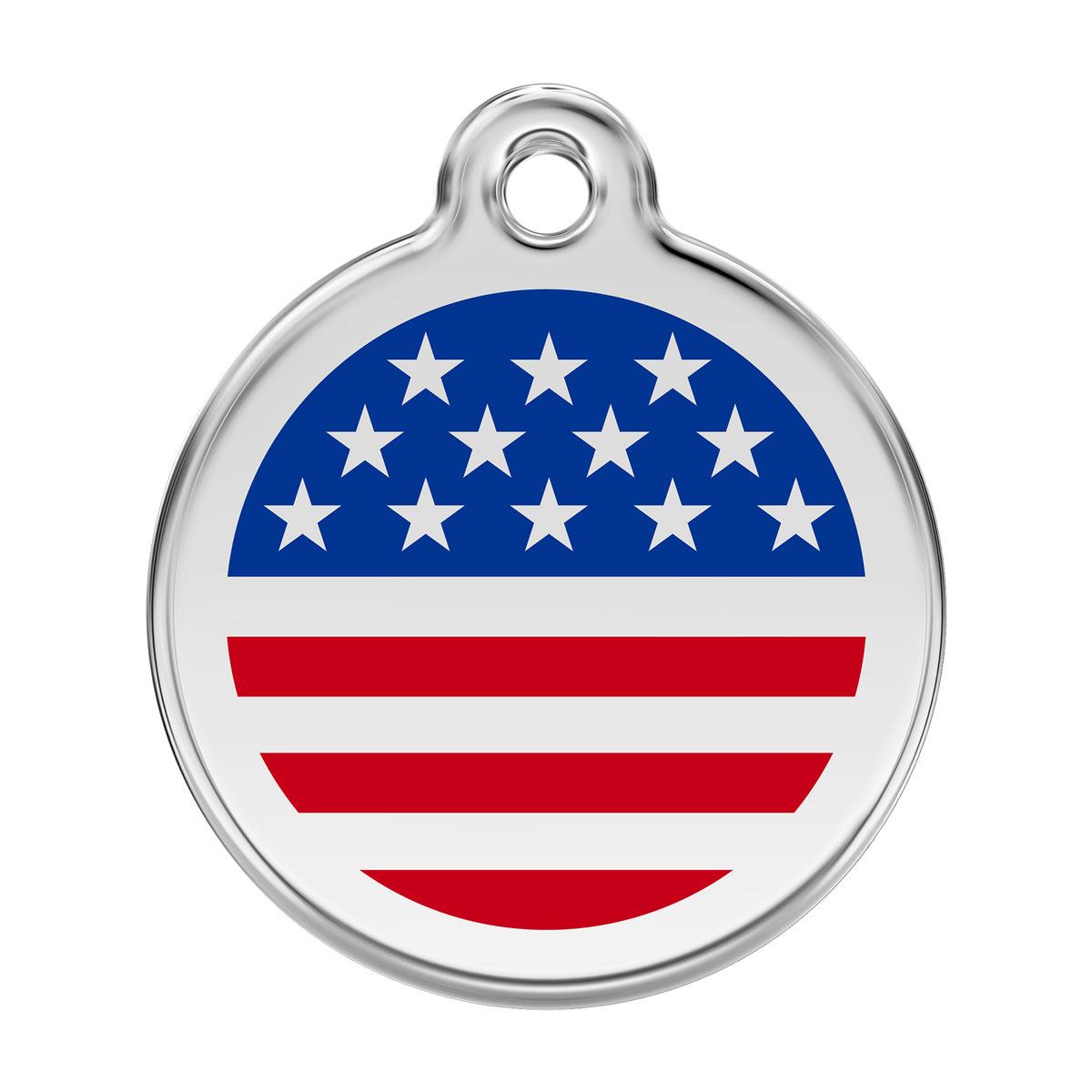 Red Dingo Stainless Steel & Enamel Stars & Stripes Dog ID Tag – PupLife ...