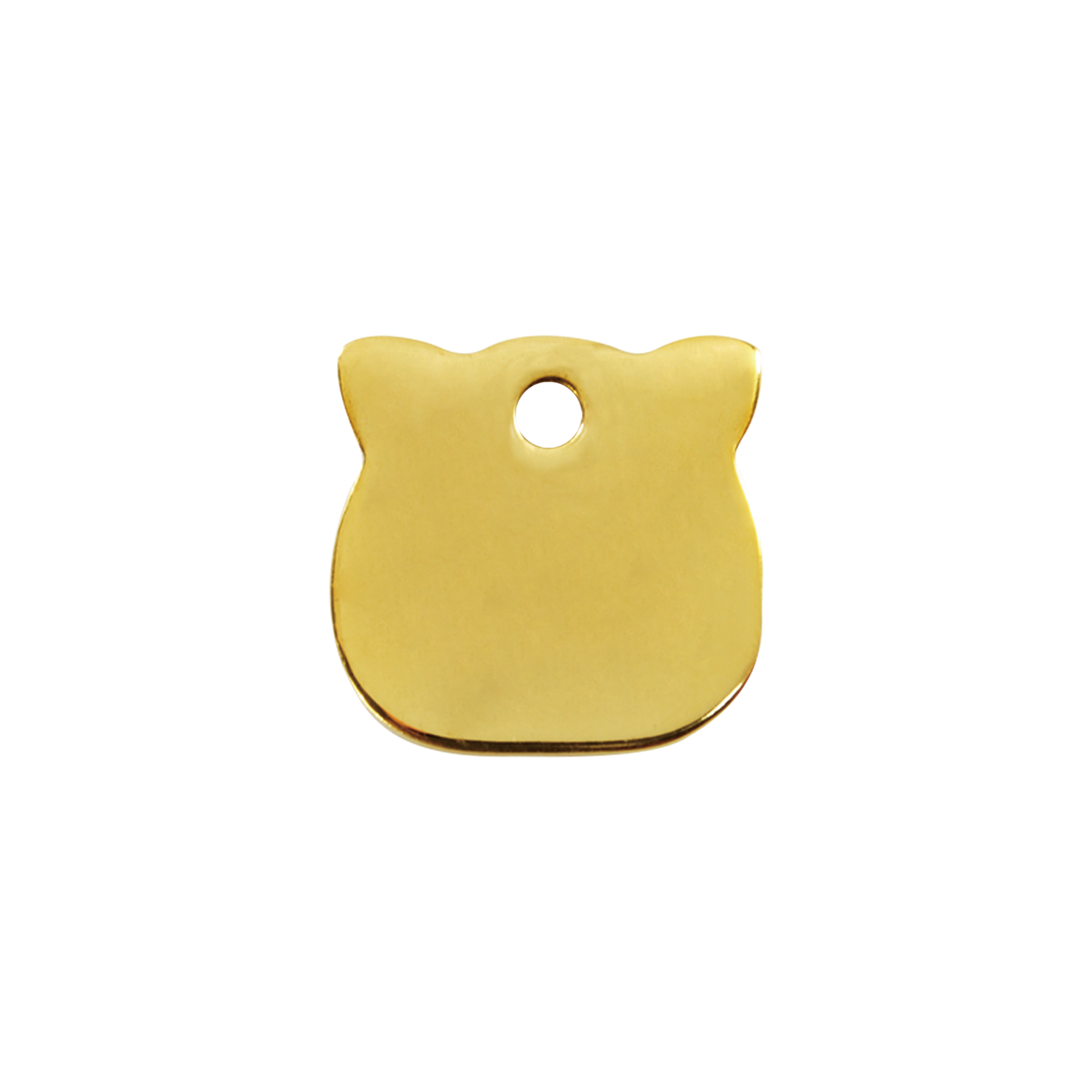Red Dingo Brass Cat Head Shaped Cat ID Tag (Double Side Engraving ...